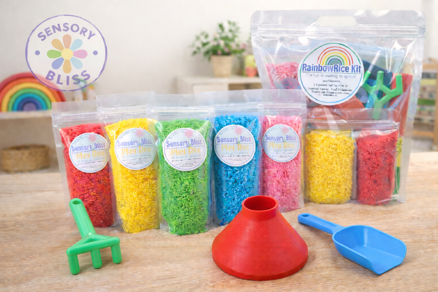 Rainbow Rice Kit - Make your own – Sensory Bliss